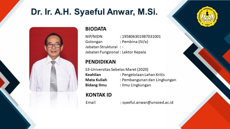 Dr. Ir. A.H. Syaeful Anwar, M.Si. – Pasca Sarjana Universitas Jenderal ...