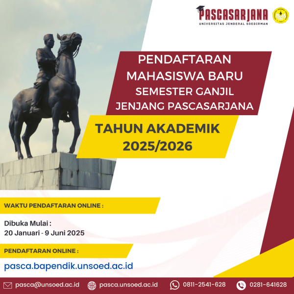 Jadwal Penerimaan Mahasiswa Baru Semester Ganjil TA 2025/2026 – Pasca Sarjana Universitas ...